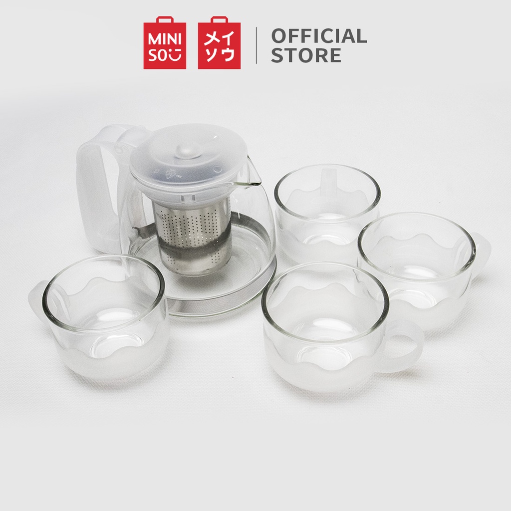 MINISO Simple 4+1 Tea Set(Transparent) | Shopee India